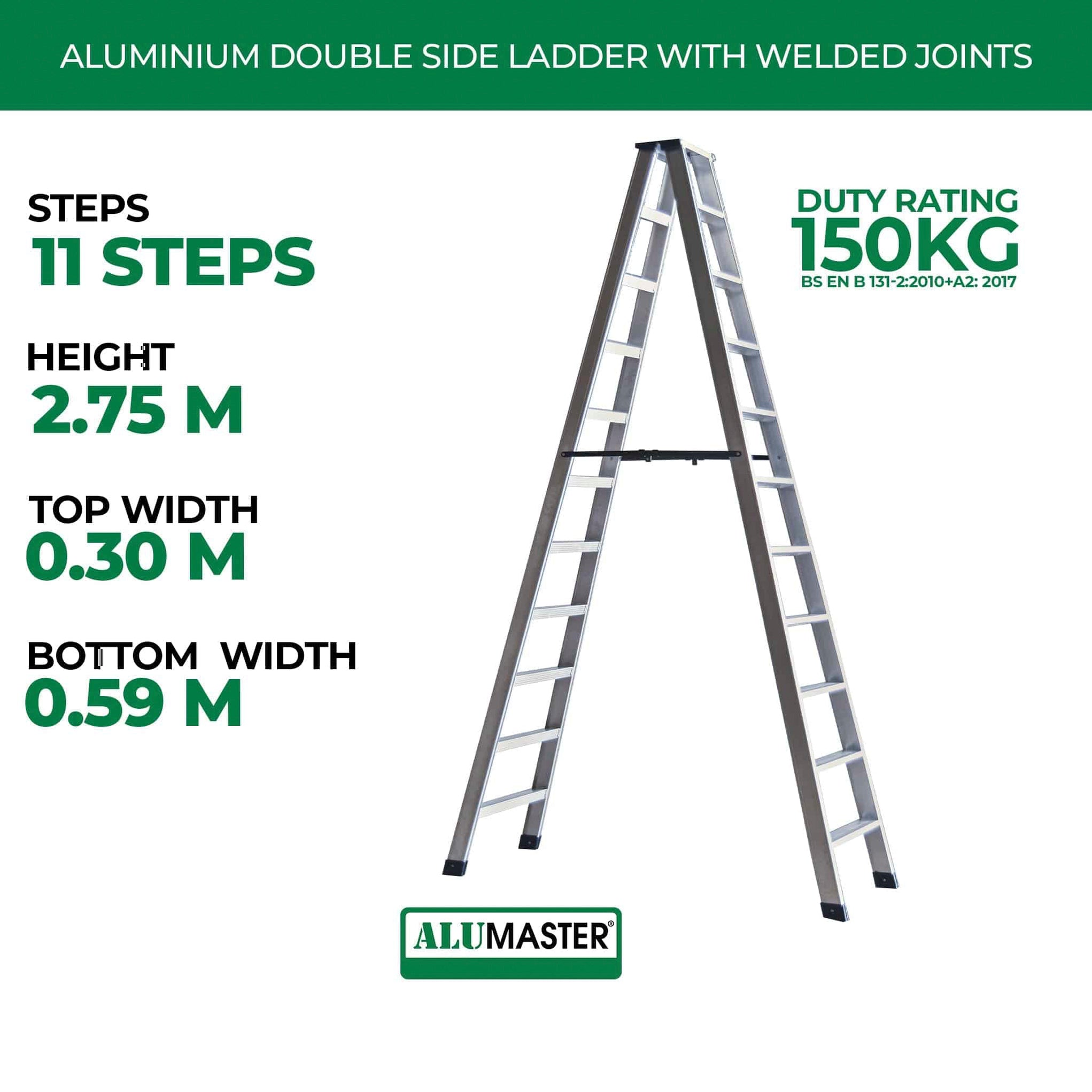 Alumaster Heavy Duty Double Side Welded Ladder — ALUCLASS MY