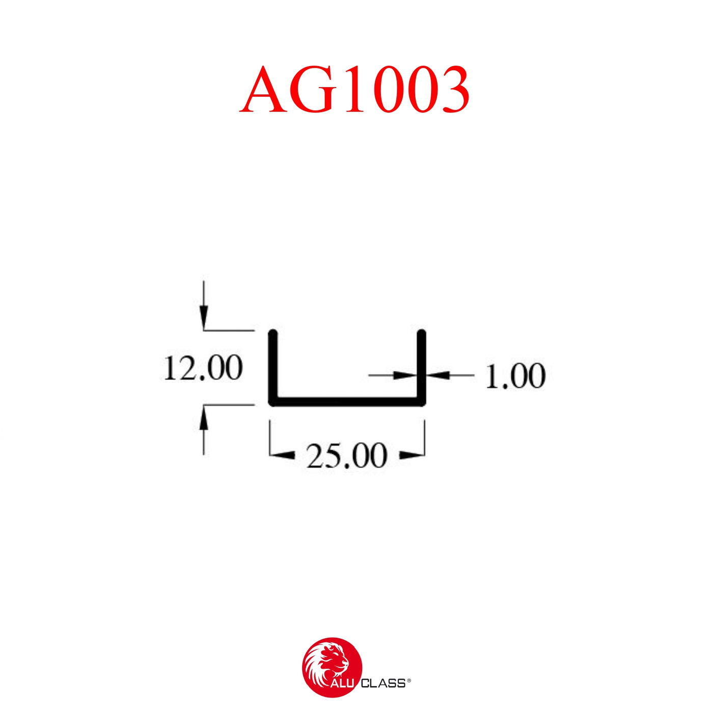 Aluminium Extrusion Air-Con Grill Window Profile Thickness 1.00mm AG10 — ALUCLASS MY