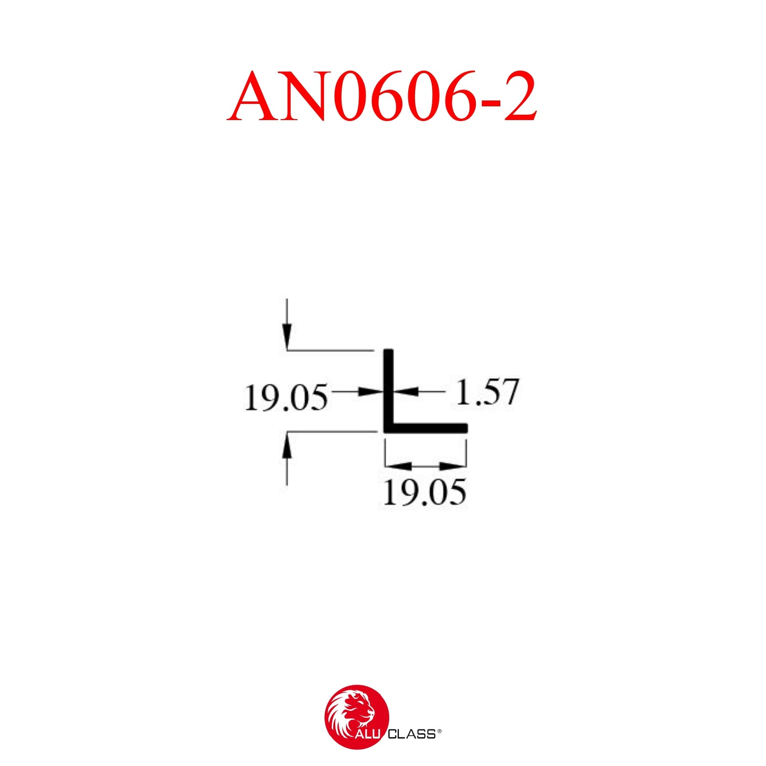 ³/₄" x ³/₄" Aluminium Extrusion Equal Angle Frame Profile Thickness 1 ...