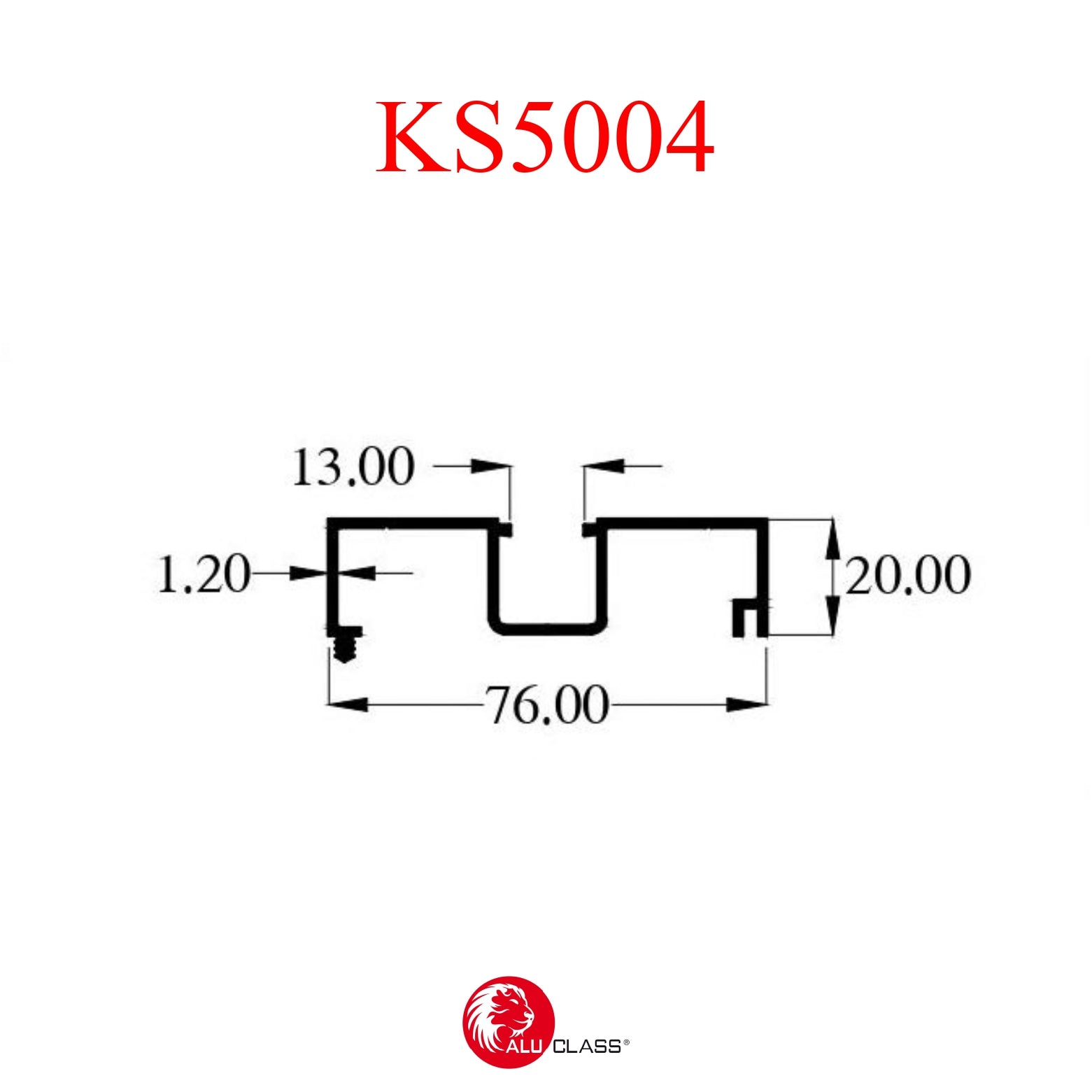 Aluminium Extrusion Shopfront Window Profile Thickness 1.20mm KS5004 A ...