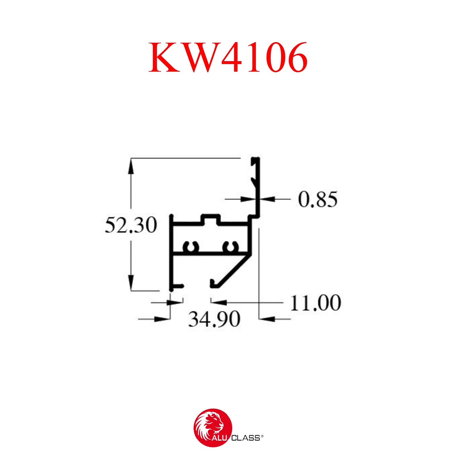 Aluminium Extrusion Inner Frame (Economy Casement Window) Profile Thic ...