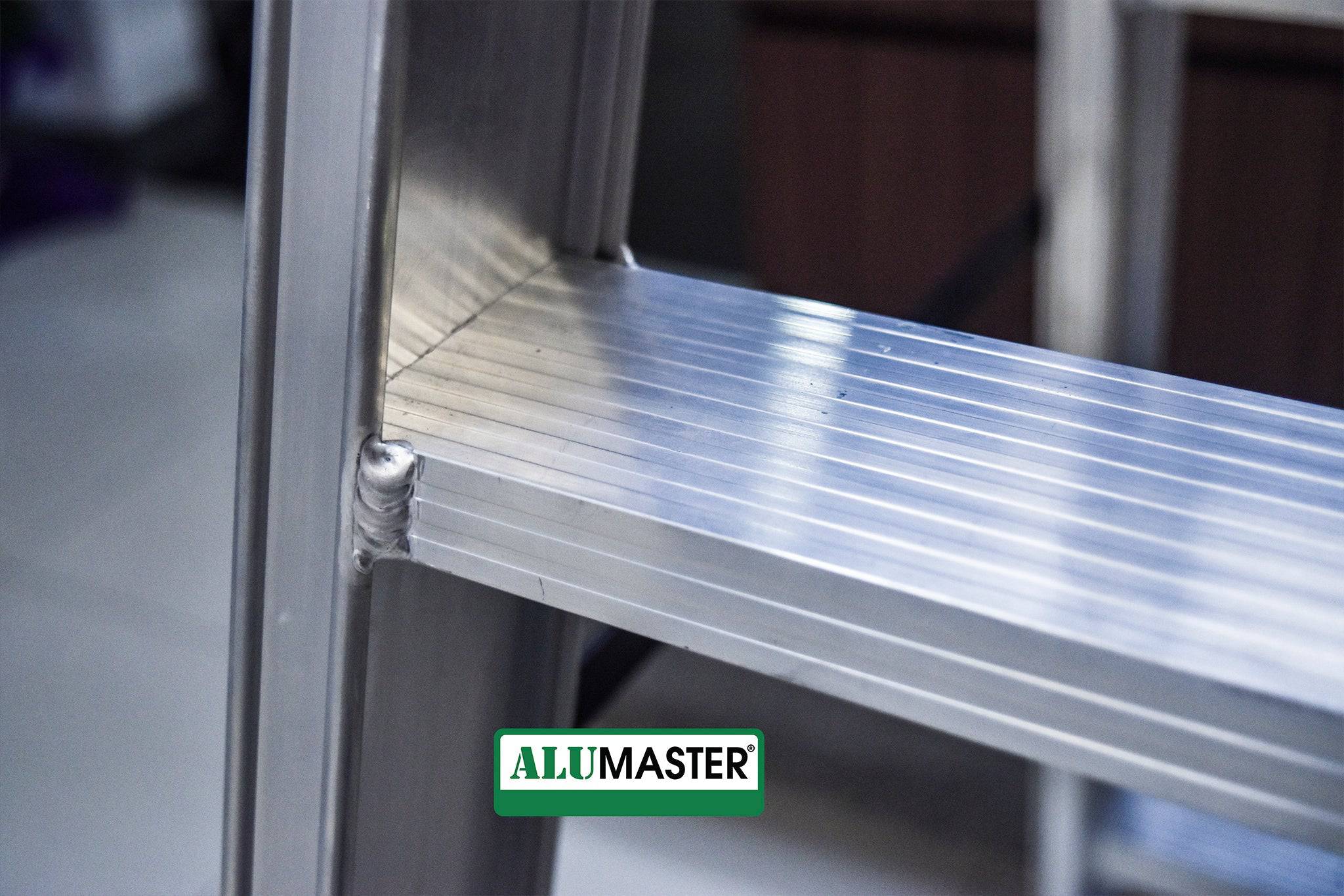 READY STOCK Alumaster Heavy Duty Aluminium Welded Ladder (10 Steps Do ...